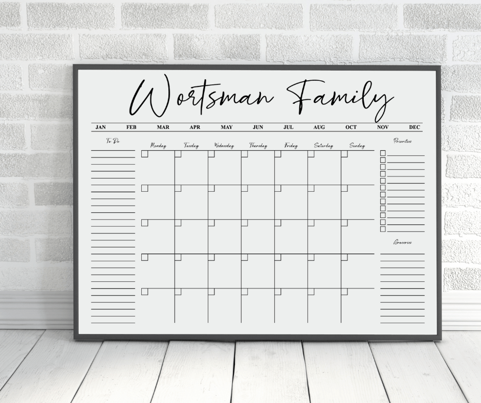 Monthly Family Planner – F5 Custom Designs